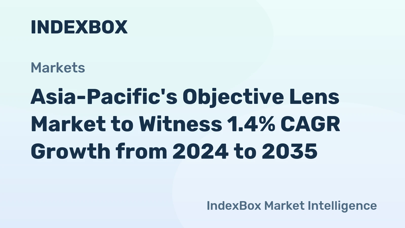 Asia-Pacific's Objective Lens Market to Witness 1.4% CAGR Growth from 2024 to 2035