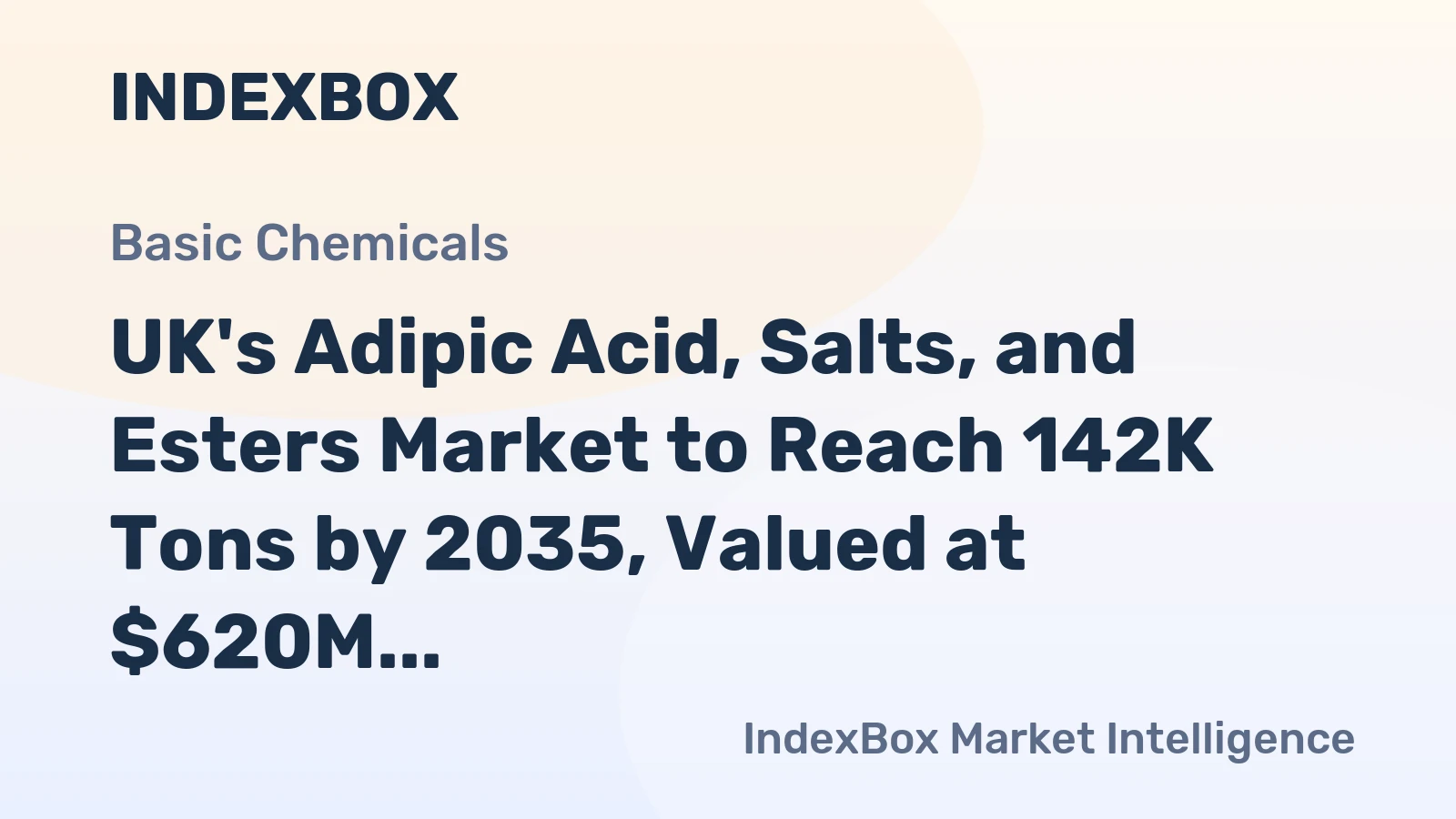 UK's Adipic Acid, Salts, and Esters Market to Reach 142K Tons by 2035, Valued at $620M