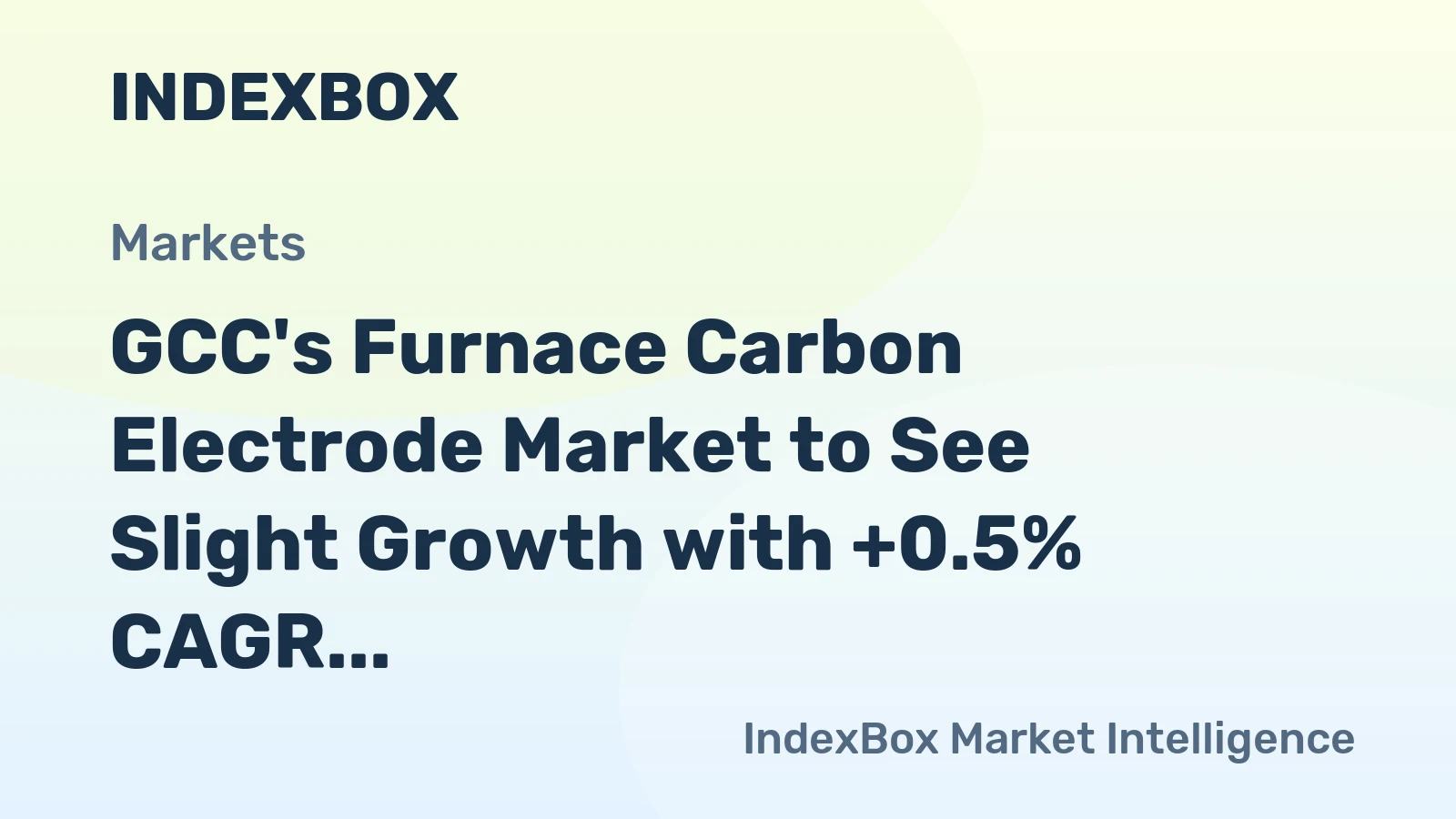 GCC's Furnace Carbon Electrode Market to See Slight Growth with +0.5% CAGR from 2024 to 2035