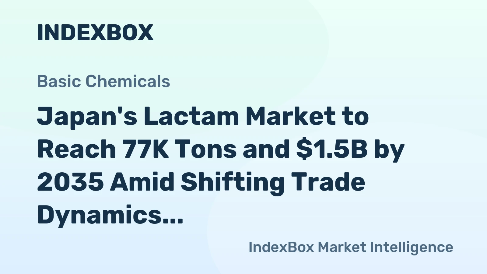 Japan's Lactam Market to Reach 77K Tons and $1.5B by 2035 Amid Shifting Trade Dynamics