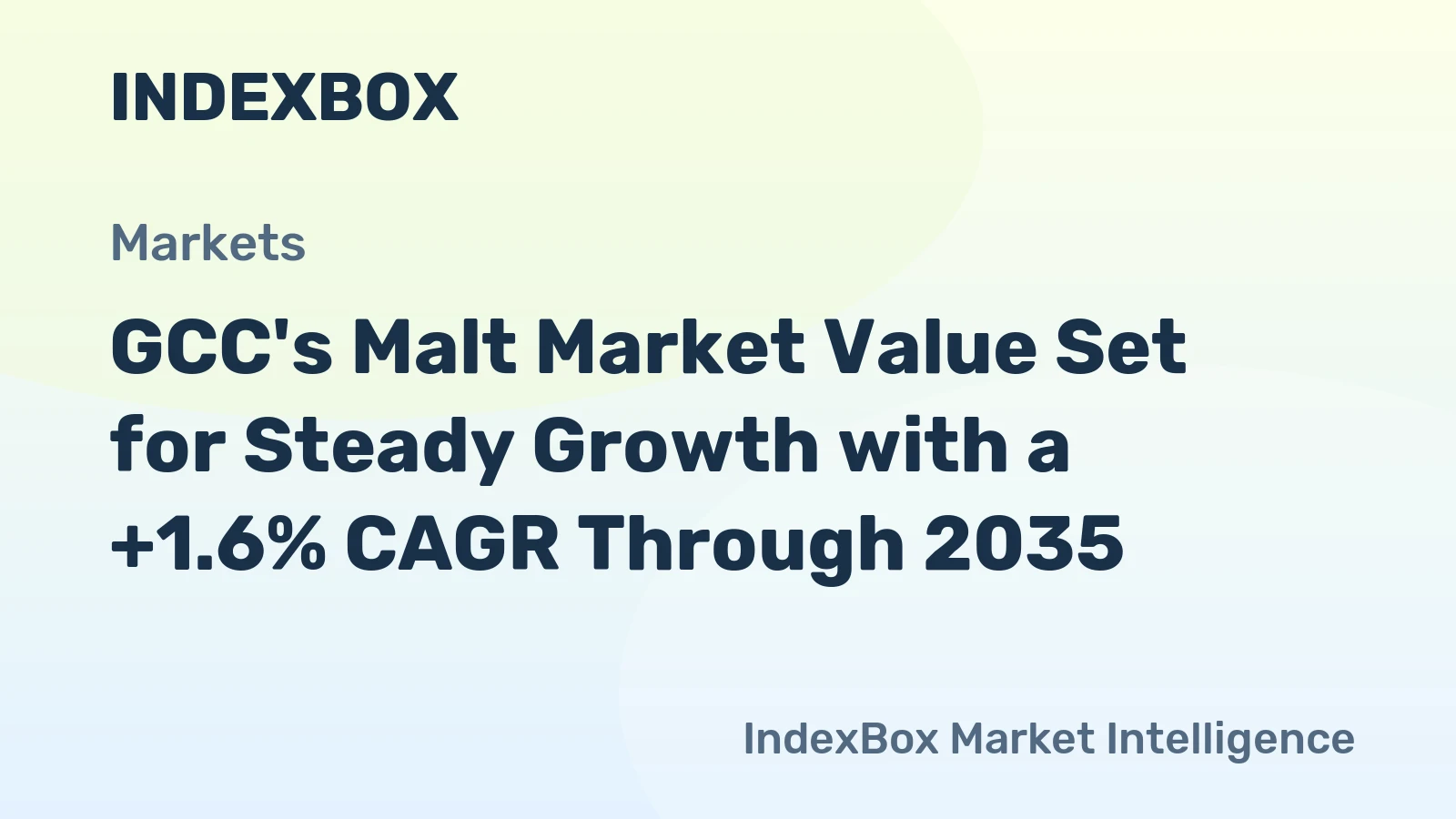 GCC's Malt Market Value Set for Steady Growth with a +1.6% CAGR Through 2035