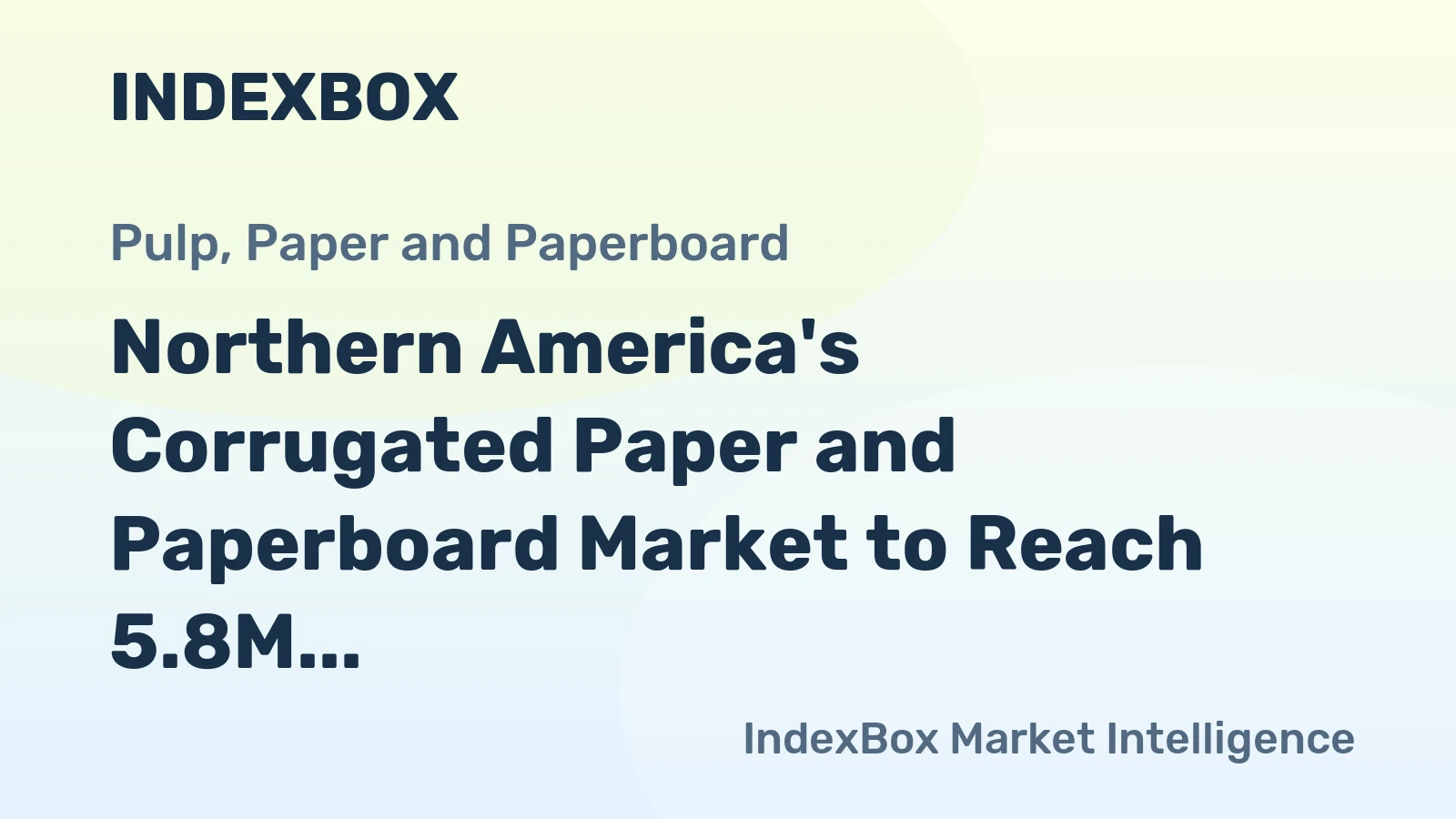 Northern America's Corrugated Paper and Paperboard Market to Reach 5.8M Tons and $8.2B by 2035