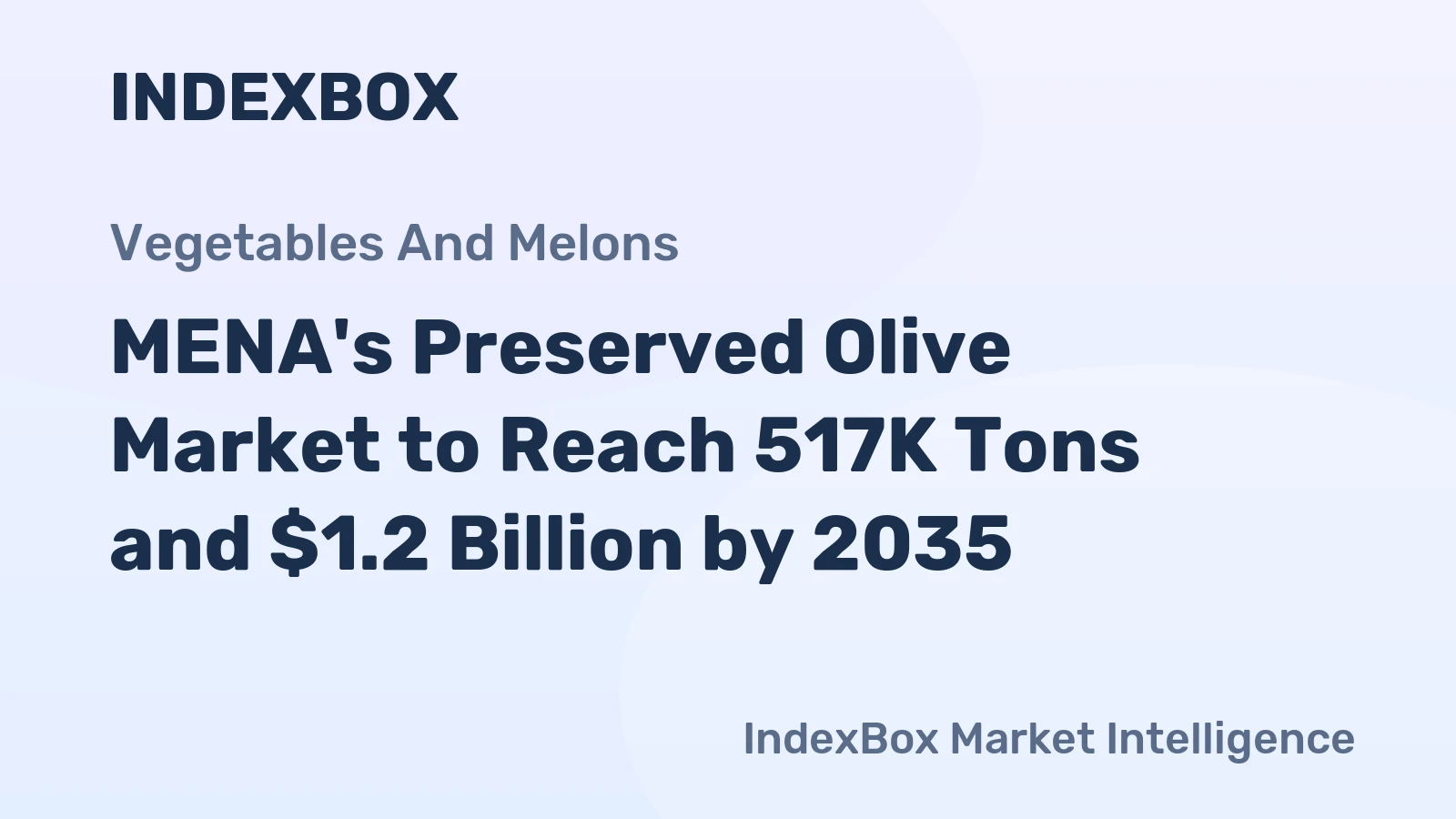 MENA's Preserved Olive Market to Reach 517K Tons and $1.2 Billion by 2035