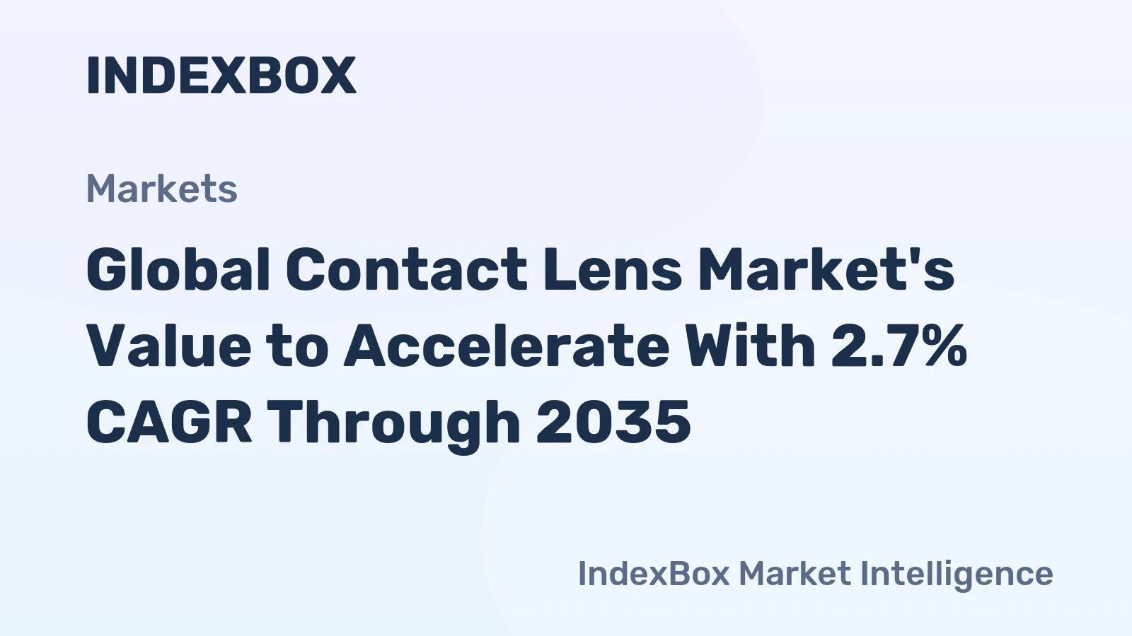 Global Contact Lens Market's Value to Accelerate With 2.7% CAGR Through 2035