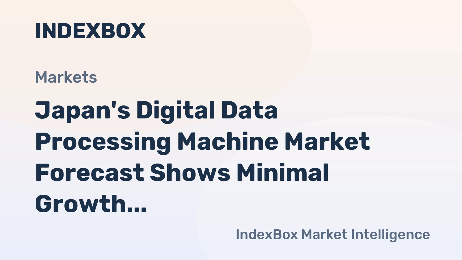 Japan's Digital Data Processing Machine Market Forecast Shows Minimal Growth With a 0.2% CAGR Through 2035
