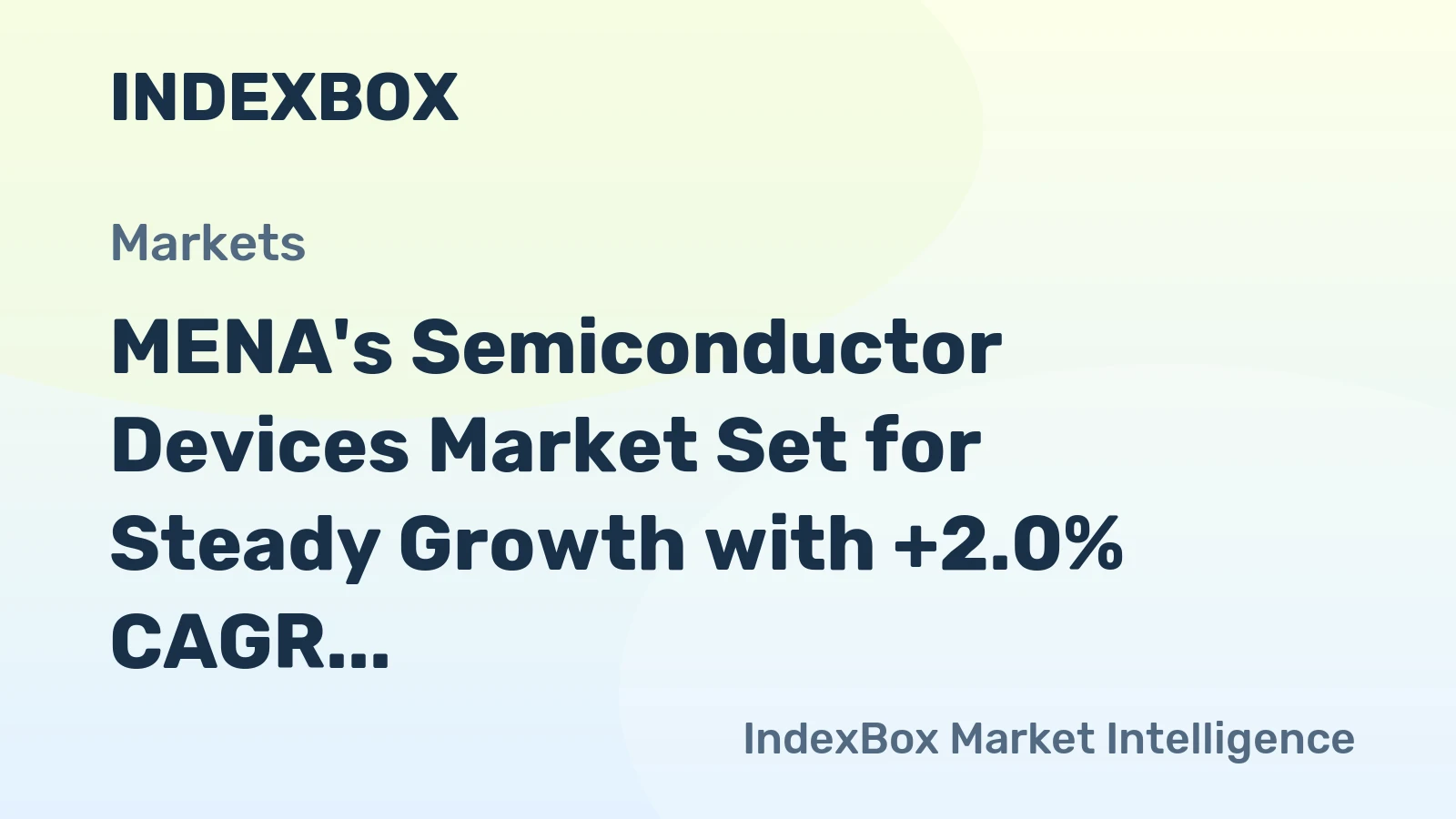 MENA's Semiconductor Devices Market Set for Steady Growth with +2.0% CAGR through 2035