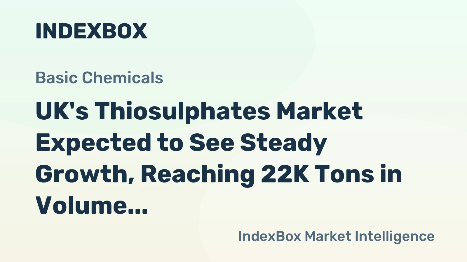 UK's Thiosulphates Market Expected to See Steady Growth, Reaching 22K Tons in Volume and $12M in Value by 2035