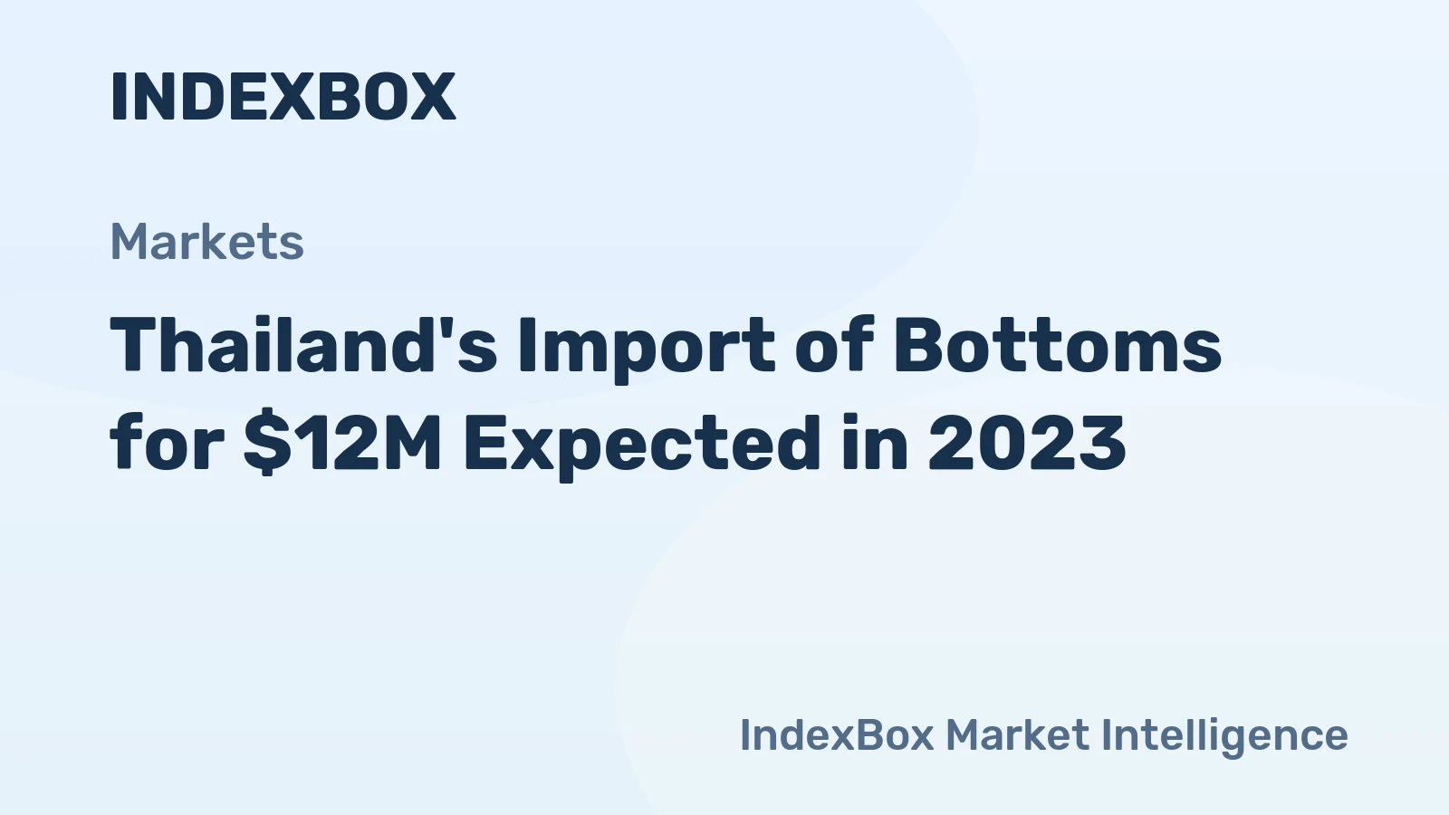 Thailand's Import of Bottoms for $12M Expected in 2023