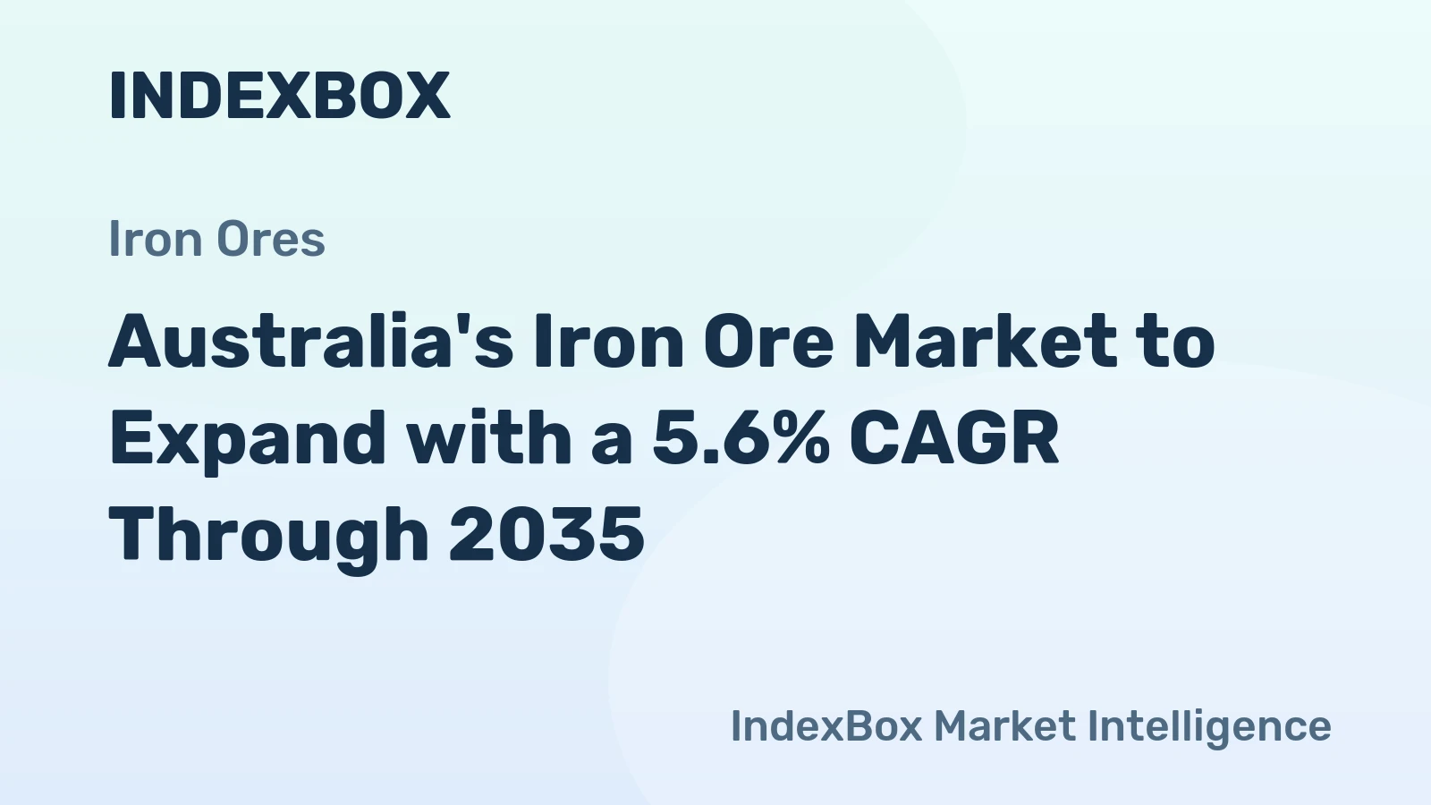 Australia's Iron Ore Market to Expand with a 5.6% CAGR Through 2035