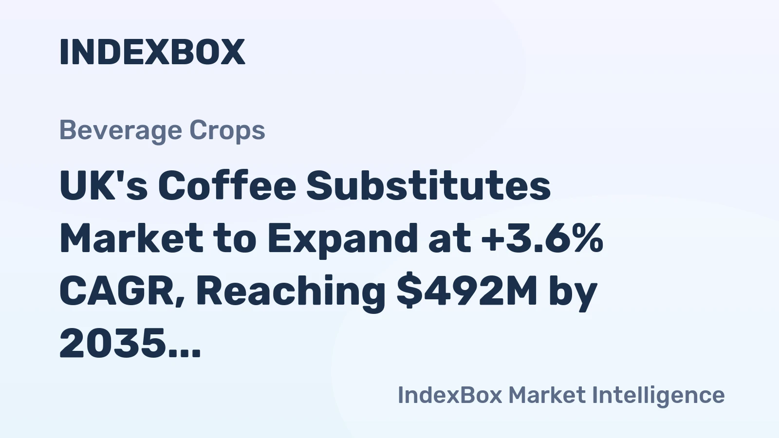 UK's Coffee Substitutes Market to Expand at +3.6% CAGR, Reaching $492M by 2035