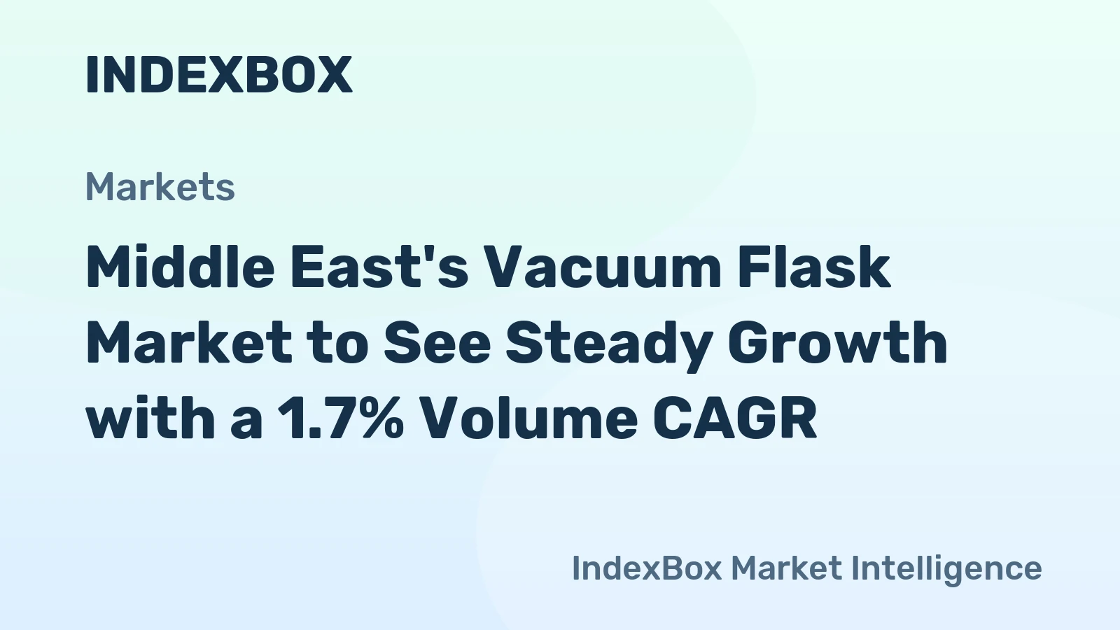 Middle East's Vacuum Flask Market to See Steady Growth with a 1.7% Volume CAGR