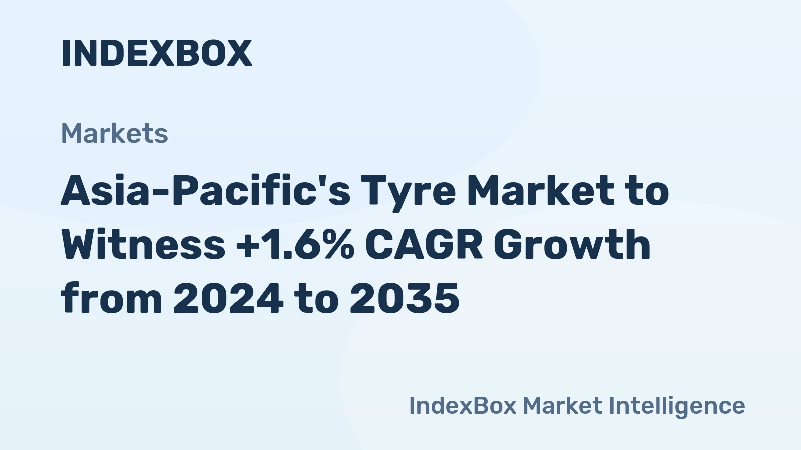 Asia-Pacific's Tyre Market to Witness +1.6% CAGR Growth from 2024 to 2035