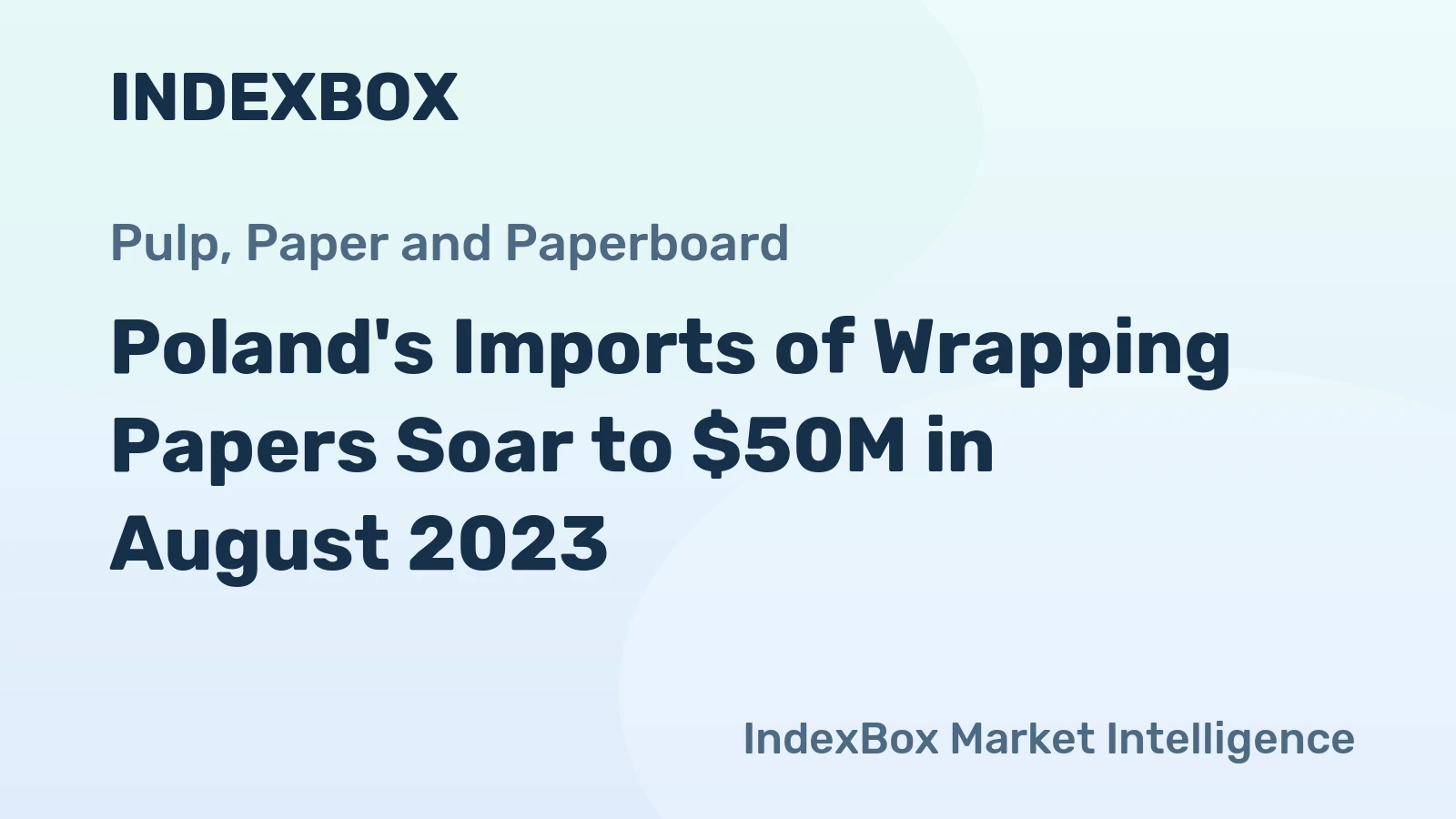 Poland's Imports of Wrapping Papers Soar to $50M in August 2023