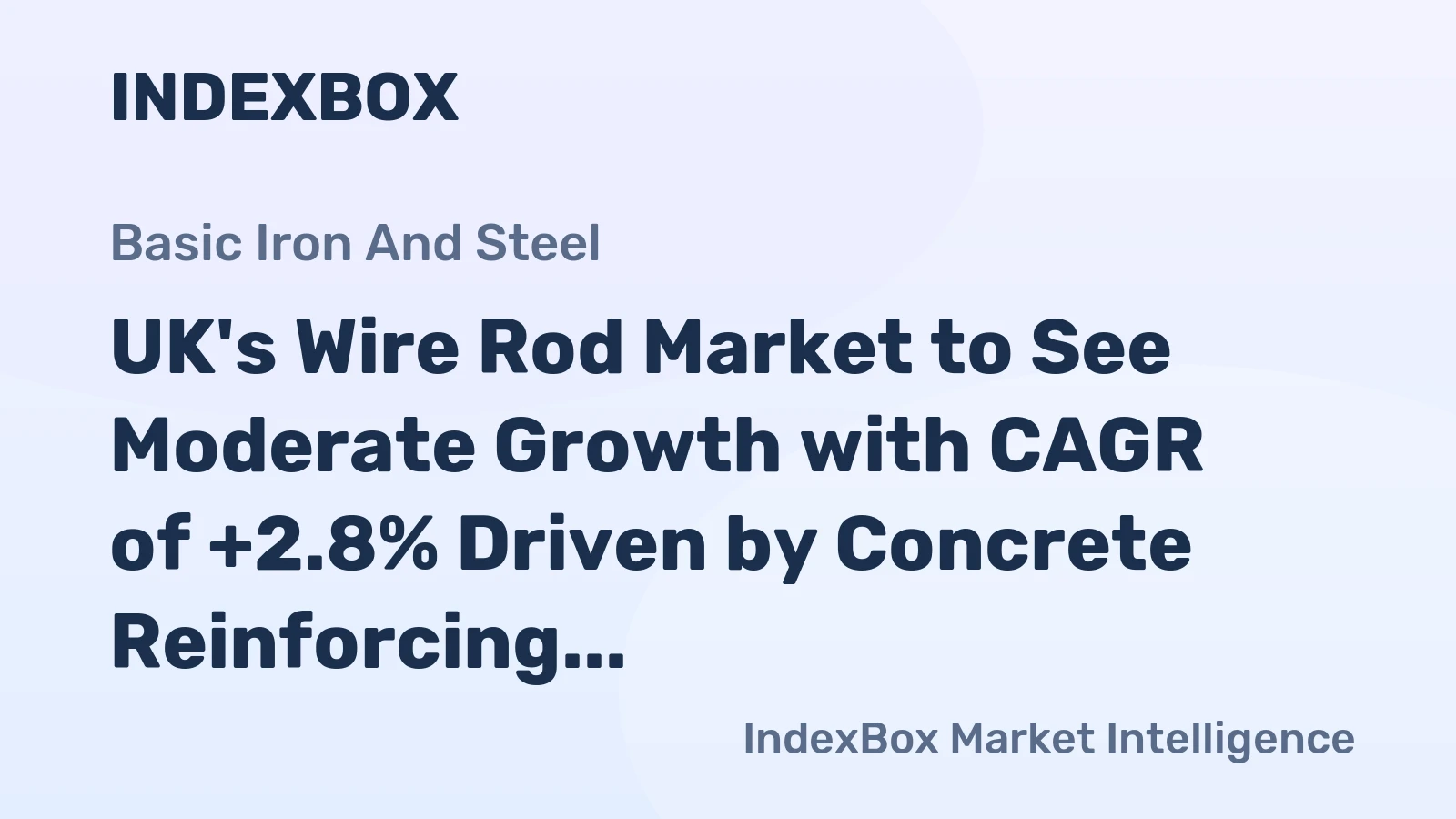 UK's Wire Rod Market to See Moderate Growth with CAGR of +2.8% Driven by Concrete Reinforcing Demand