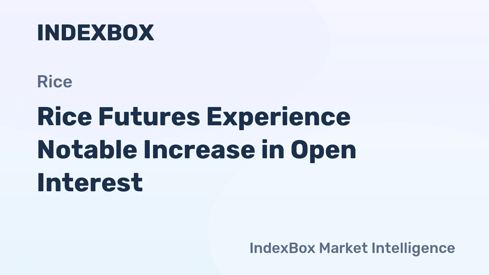 Rice Futures Experience Notable Increase in Open Interest