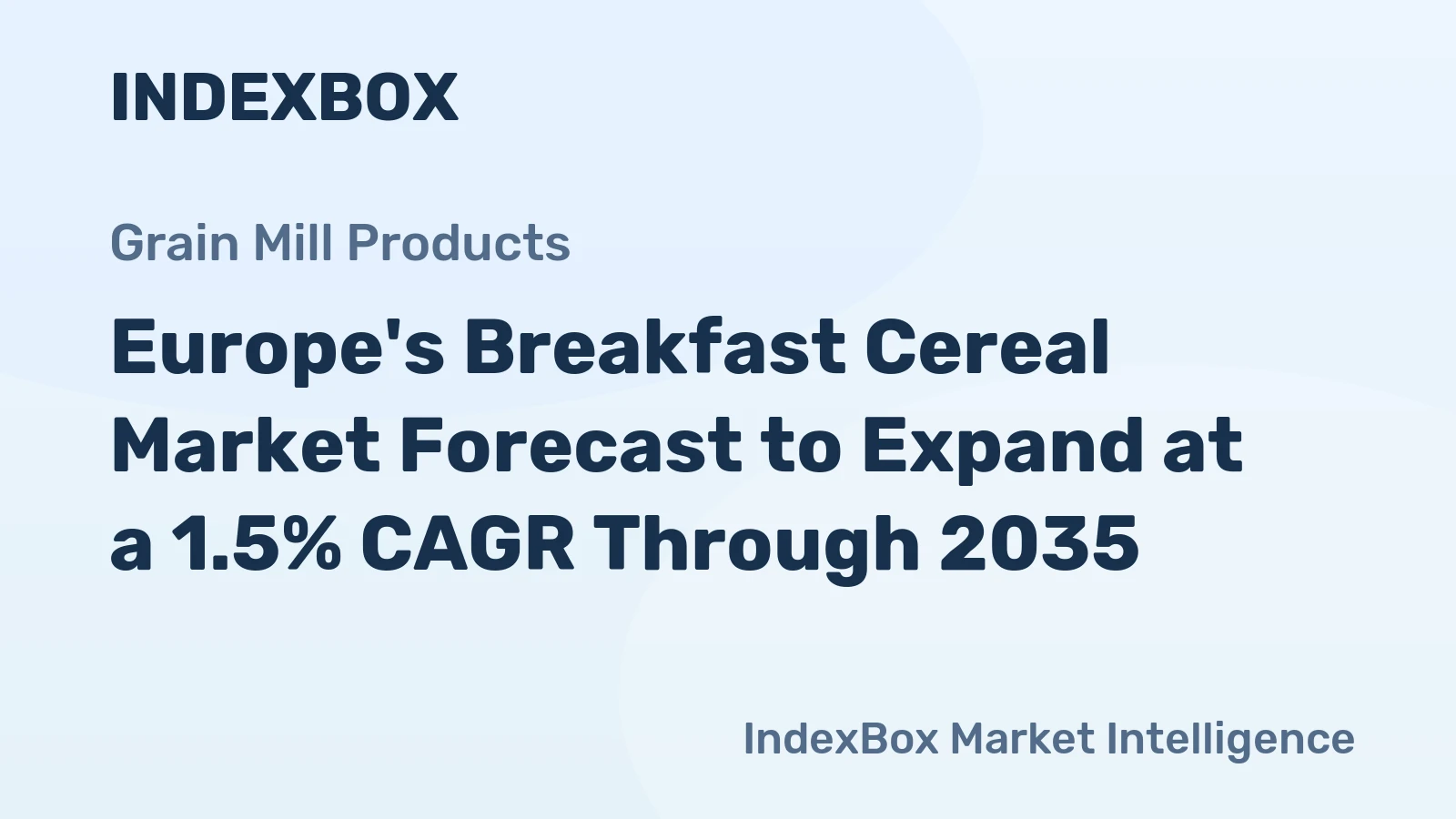 Europe's Breakfast Cereal Market Forecast to Expand at a 1.5% CAGR Through 2035