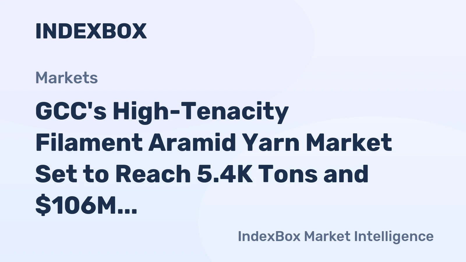GCC's High-Tenacity Filament Aramid Yarn Market Set to Reach 5.4K Tons and $106M by 2035