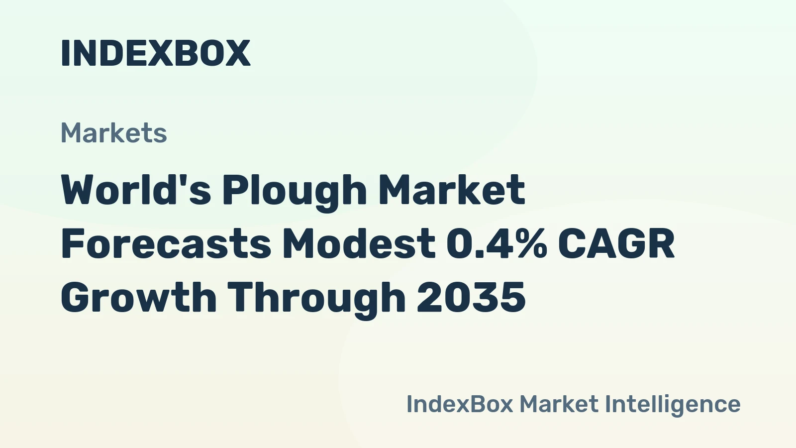 World's Plough Market Forecasts Modest 0.4% CAGR Growth Through 2035