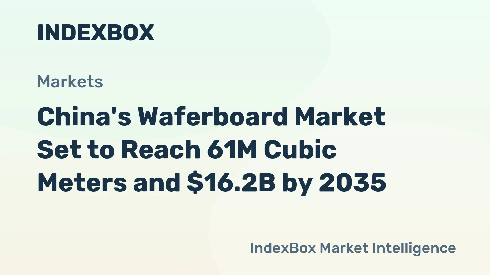 China's Waferboard Market Set to Reach 61M Cubic Meters and $16.2B by 2035