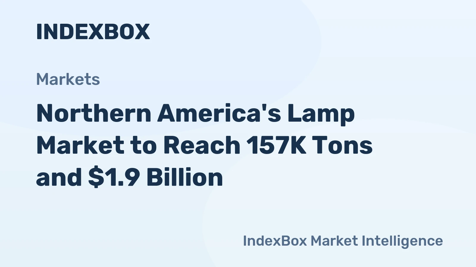 Northern America's Lamp Market to Reach 157K Tons and $1.9 Billion