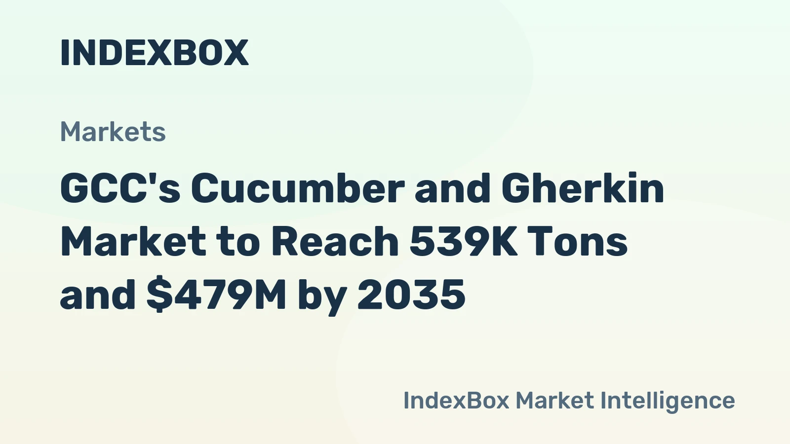 GCC's Cucumber and Gherkin Market to Reach 539K Tons and $479M by 2035