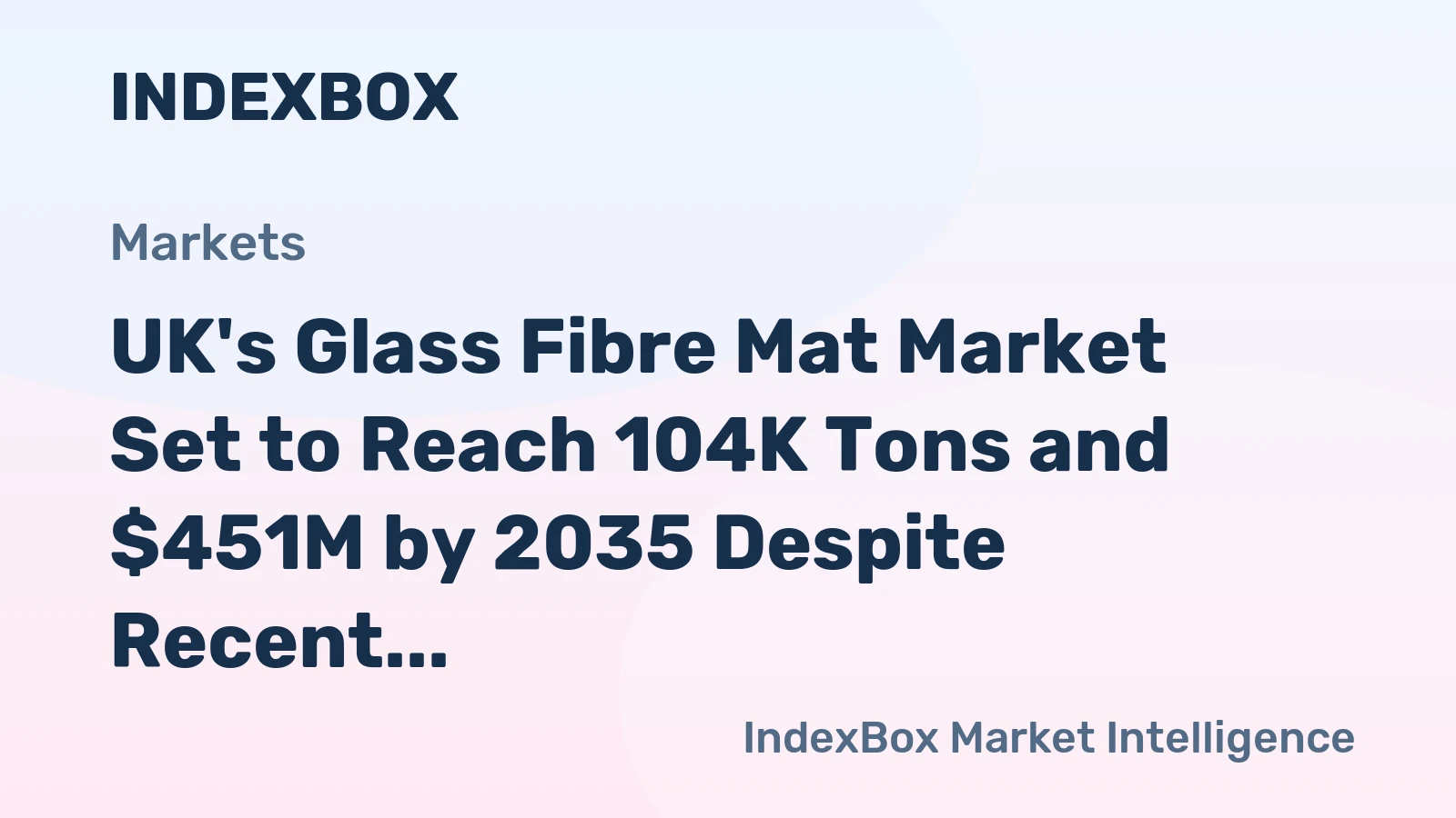 UK's Glass Fibre Mat Market Set to Reach 104K Tons and $451M by 2035 Despite Recent Dip