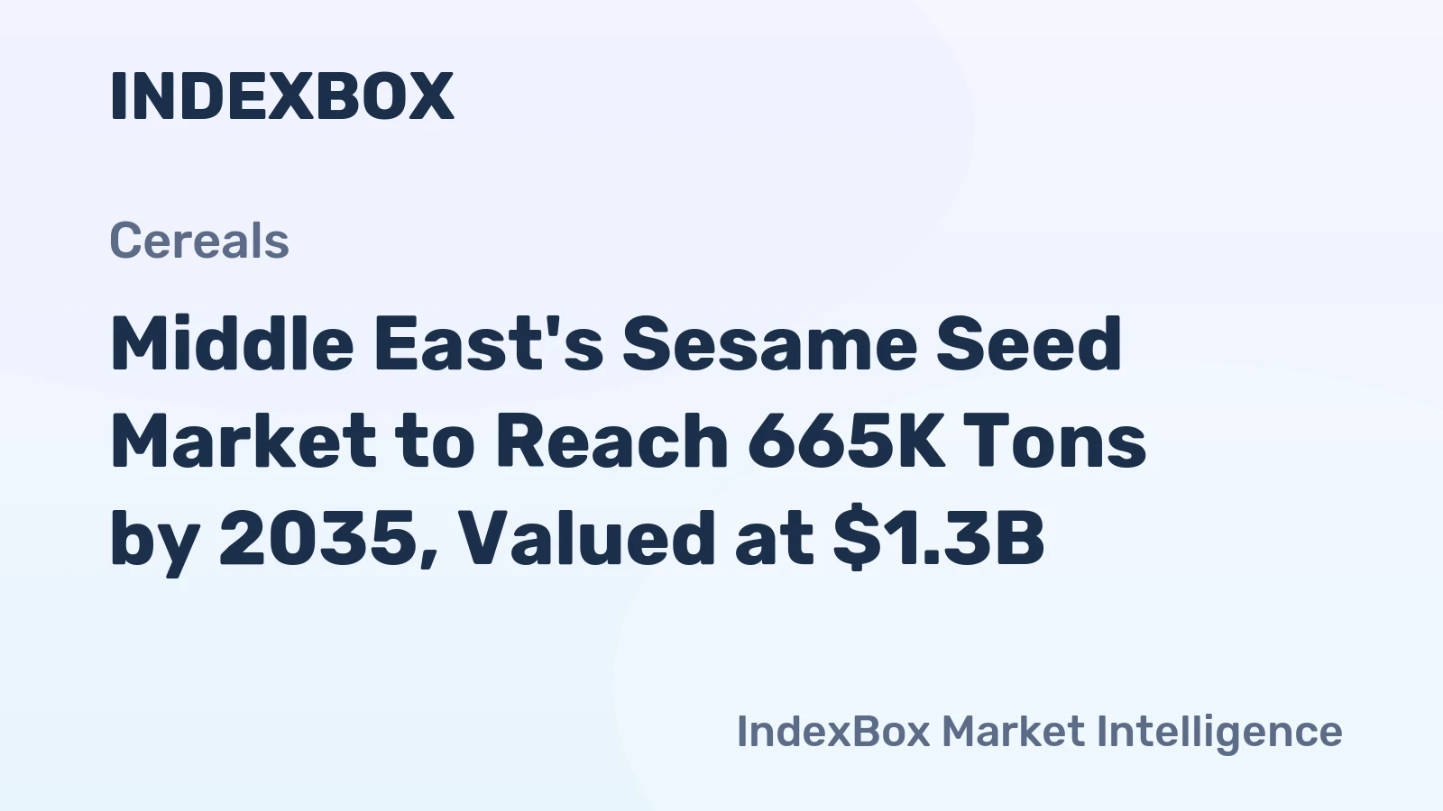 Middle East's Sesame Seed Market to Reach 665K Tons by 2035, Valued at $1.3B