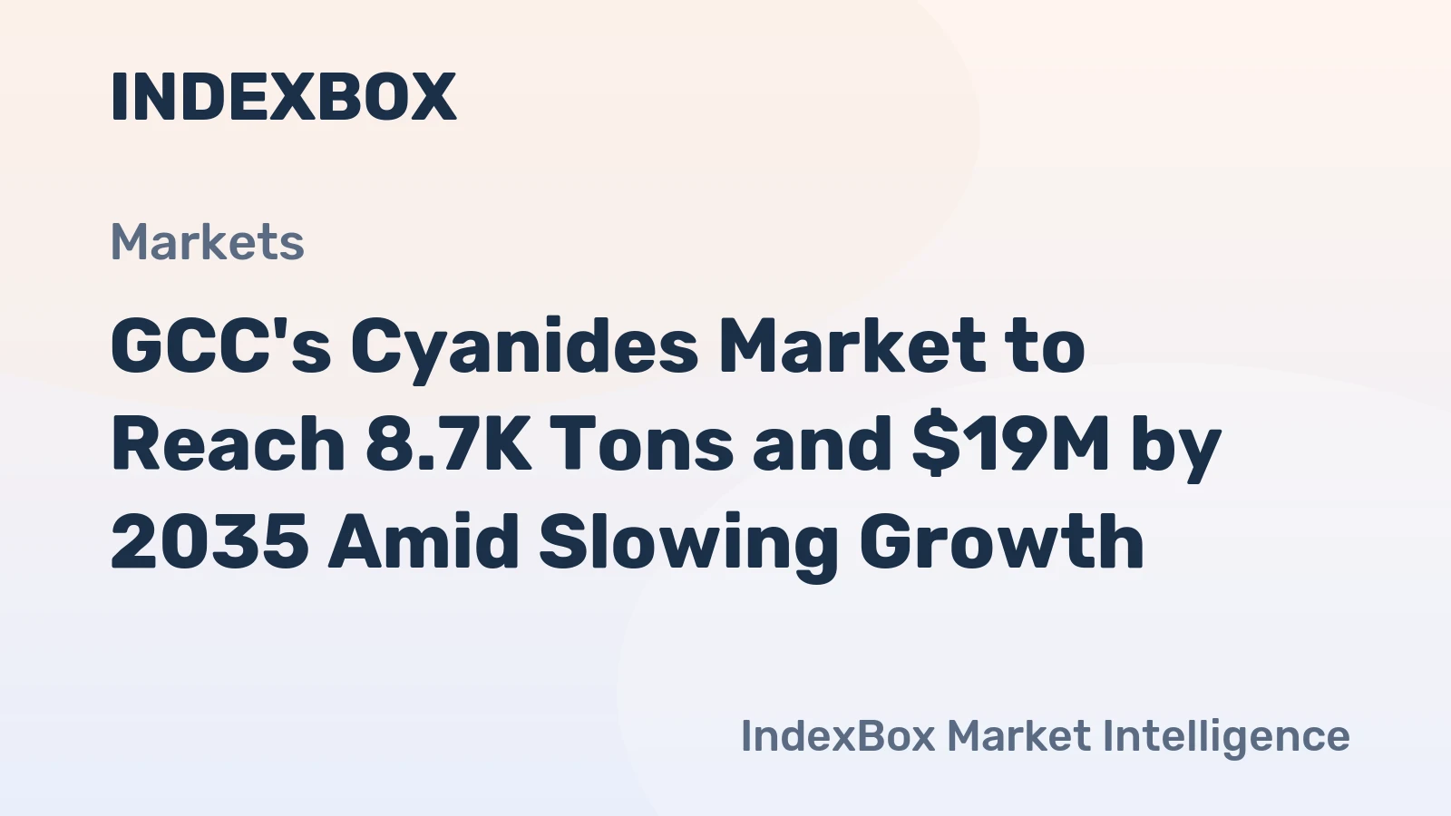 GCC's Cyanides Market to Reach 8.7K Tons and $19M by 2035 Amid Slowing Growth