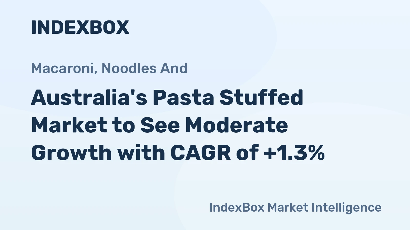 Australia's Pasta Stuffed Market to See Moderate Growth with CAGR of +1.3%