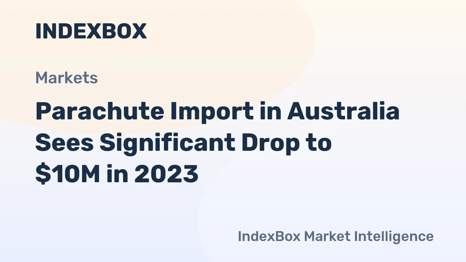 Parachute Import in Australia Sees Significant Drop to $10M in 2023