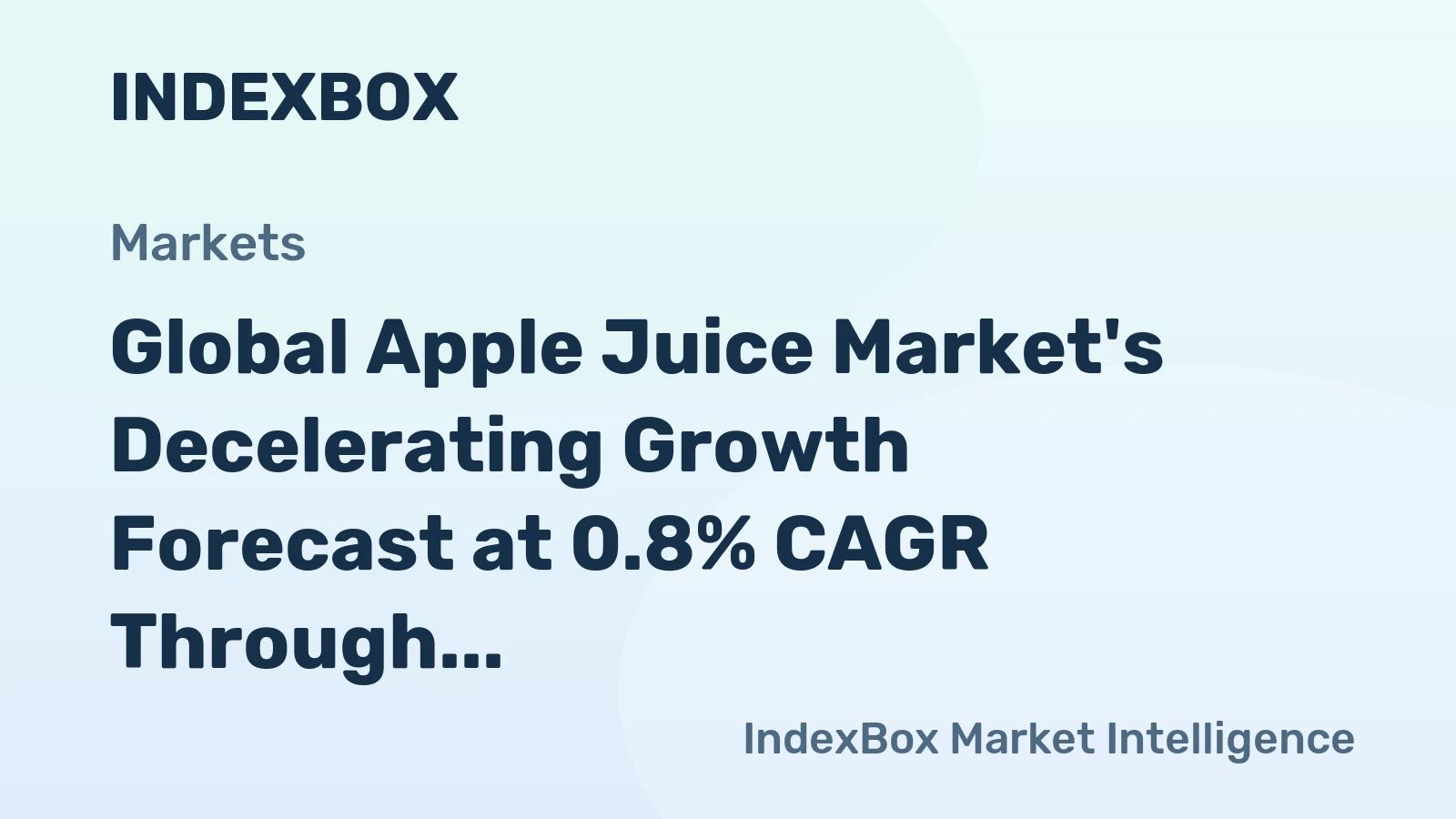 Global Apple Juice Market's Decelerating Growth Forecast at 0.8% CAGR Through 2035