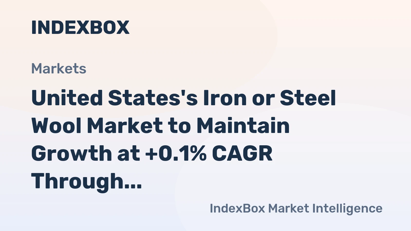 United States's Iron or Steel Wool Market to Maintain Growth at +0.1% CAGR Through 2035