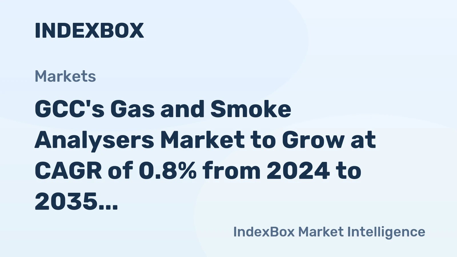 GCC's Gas and Smoke Analysers Market to Grow at CAGR of 0.8% from 2024 to 2035, Reaching 1.9M Units