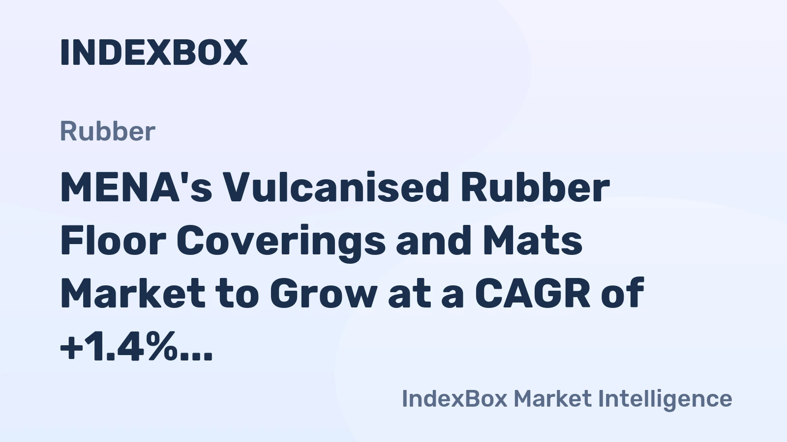 MENA's Vulcanised Rubber Floor Coverings and Mats Market to Grow at a CAGR of +1.4% through 2035