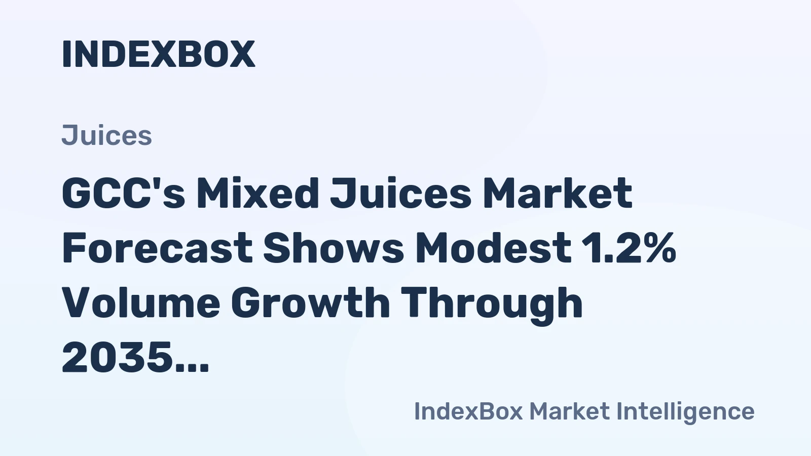 GCC's Mixed Juices Market Forecast Shows Modest 1.2% Volume Growth Through 2035