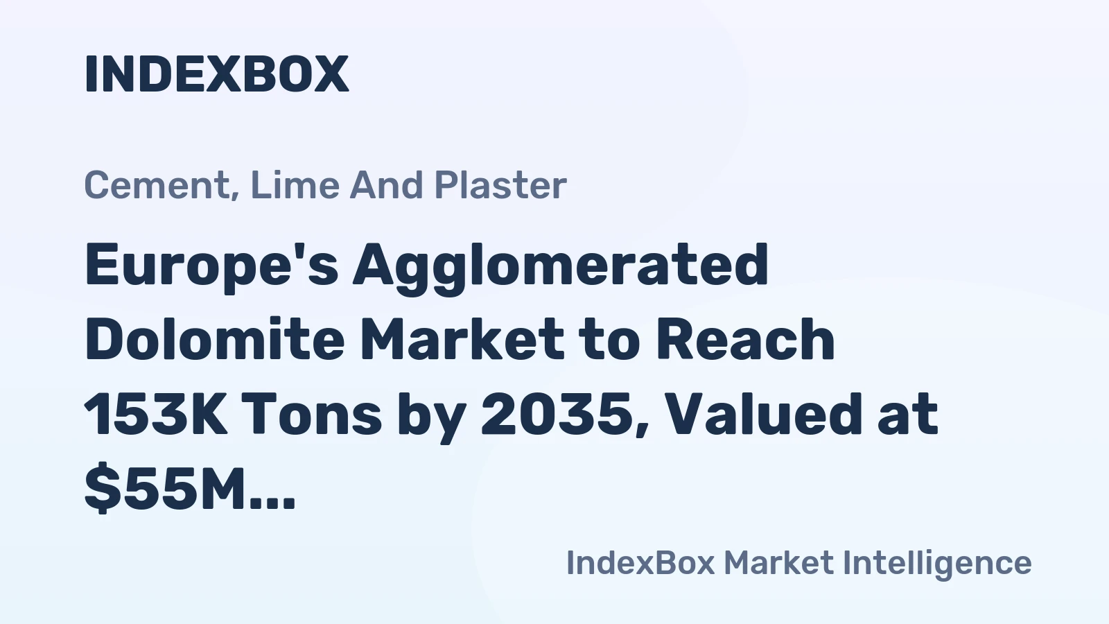 Europe's Agglomerated Dolomite Market to Reach 153K Tons by 2035, Valued at $55M