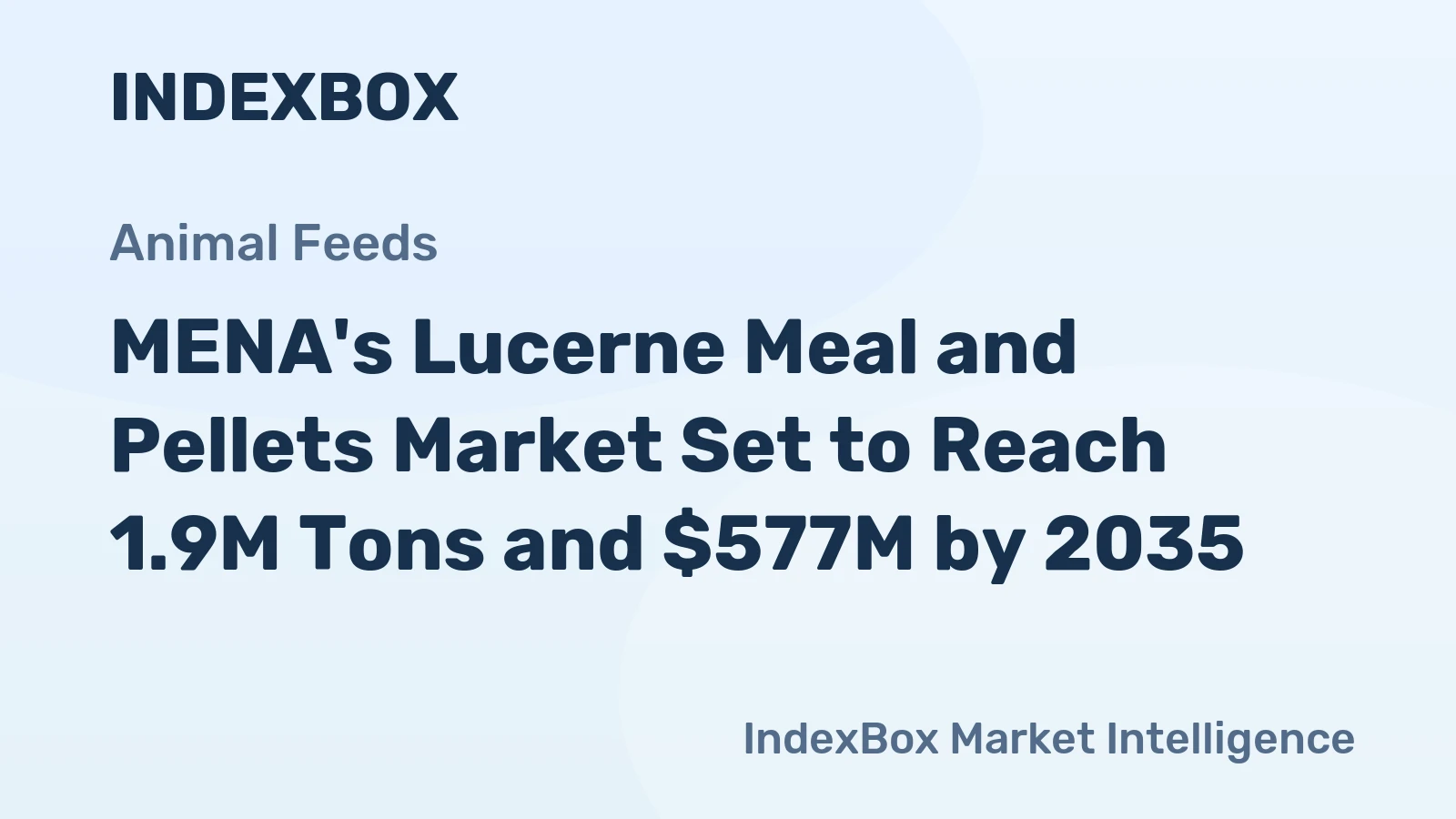 MENA's Lucerne Meal and Pellets Market Set to Reach 1.9M Tons and $577M by 2035