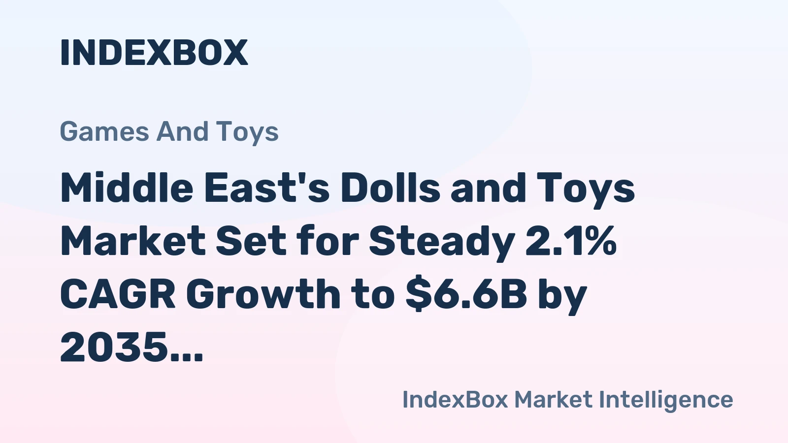 Middle East's Dolls and Toys Market Set for Steady 2.1% CAGR Growth to $6.6B by 2035