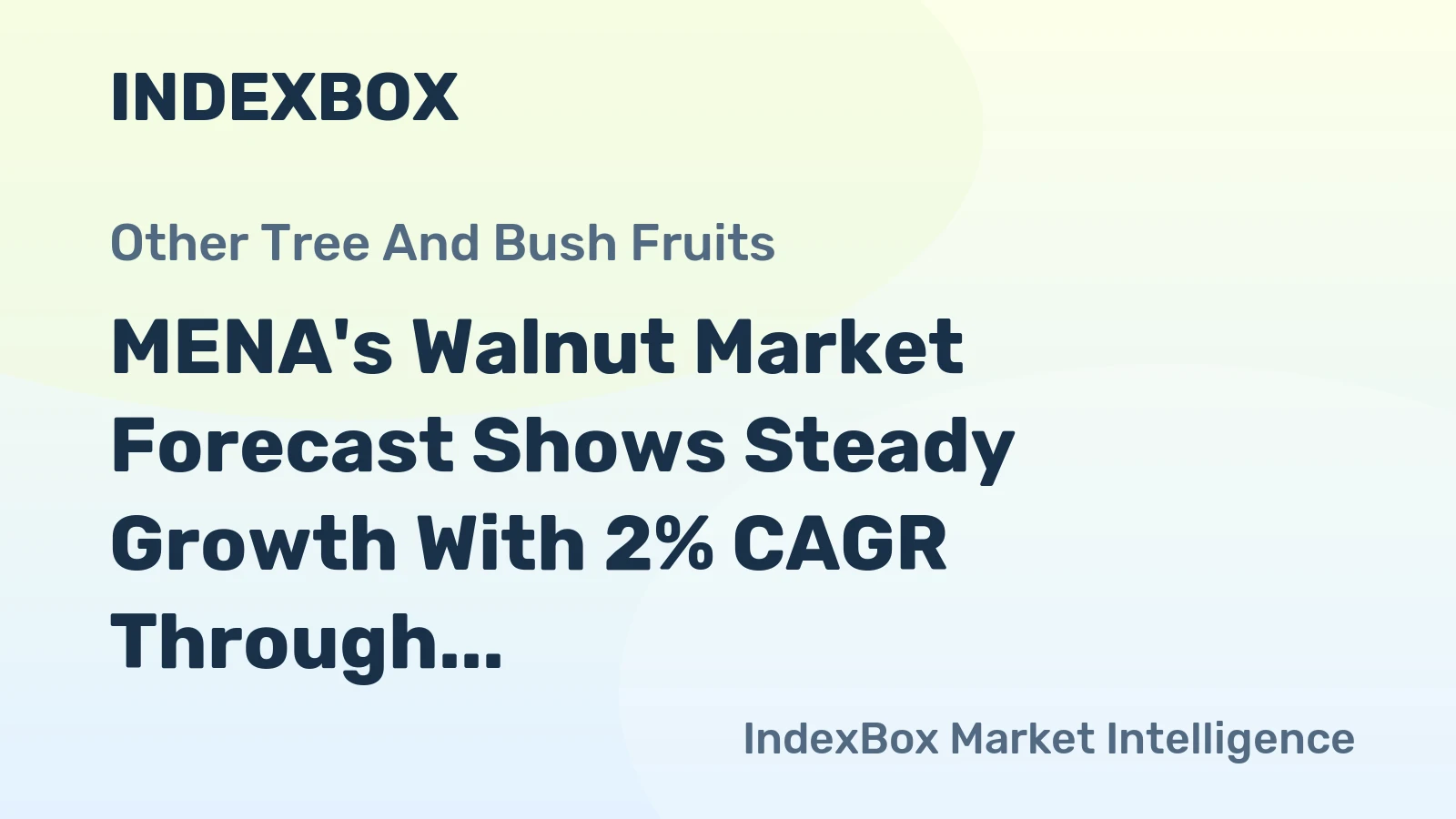MENA's Walnut Market Forecast Shows Steady Growth With 2% CAGR Through 2035