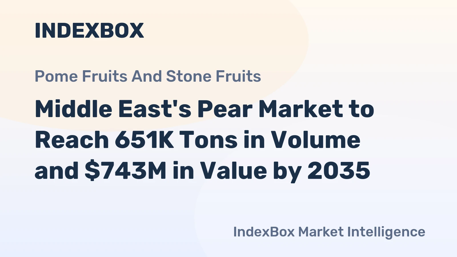 Middle East's Pear Market to Reach 651K Tons in Volume and $743M in Value by 2035