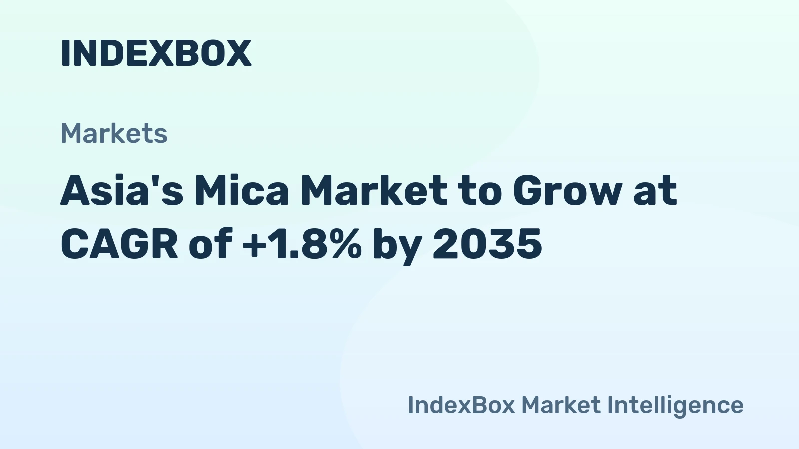 Asia's Mica Market to Grow at CAGR of +1.8% by 2035