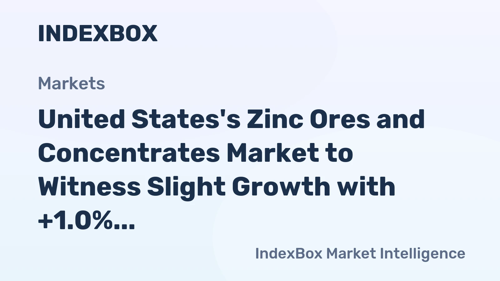 United States's Zinc Ores and Concentrates Market to Witness Slight Growth with +1.0% CAGR from 2024-2035