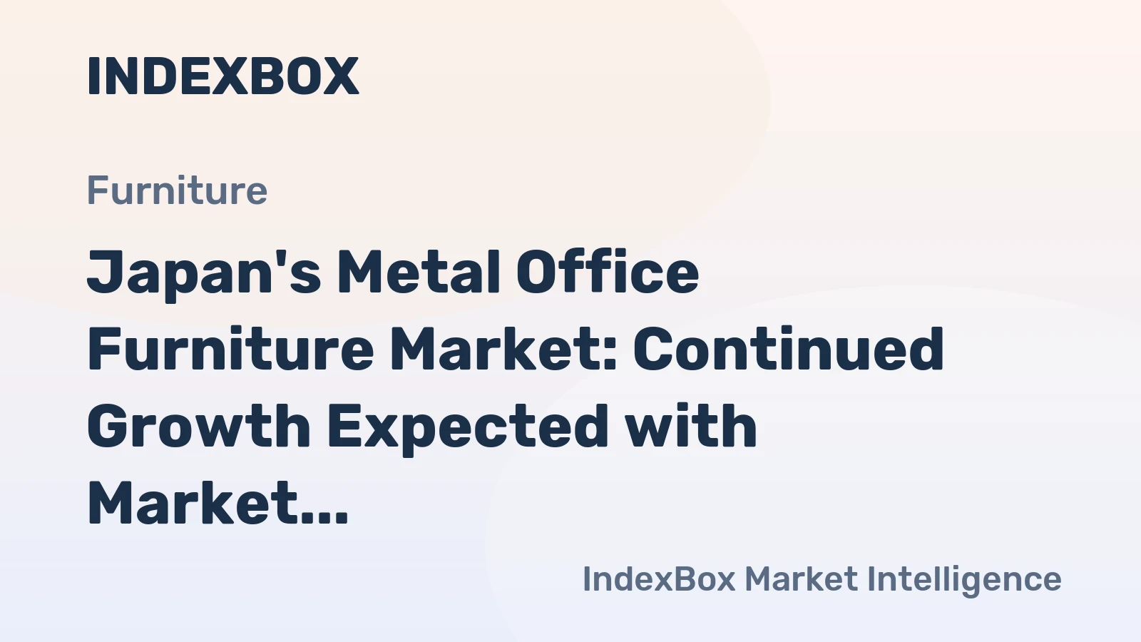 Japan's Metal Office Furniture Market: Continued Growth Expected with Market Volume Reaching 13K Tons and Market Value Reaching $42M by 2035