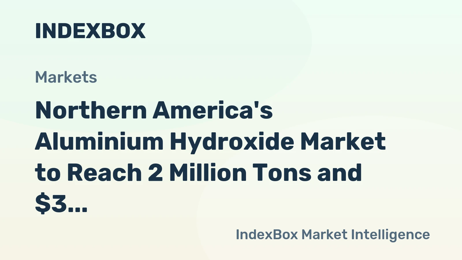 Northern America's Aluminium Hydroxide Market to Reach 2 Million Tons and $3 Billion by 2035