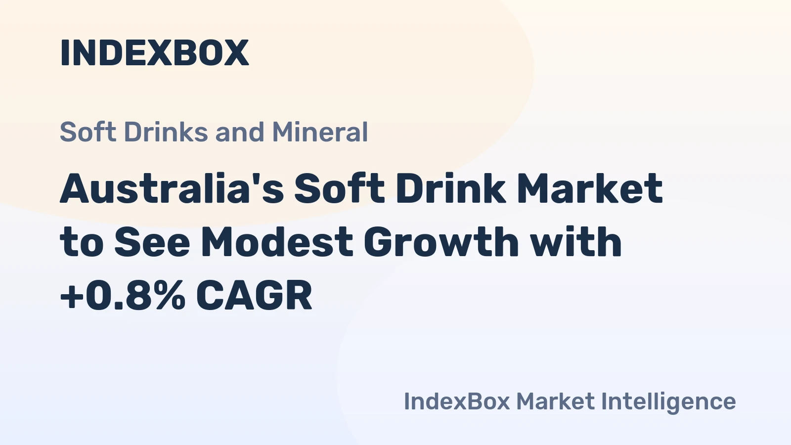 Australia's Soft Drink Market to See Modest Growth with +0.8% CAGR