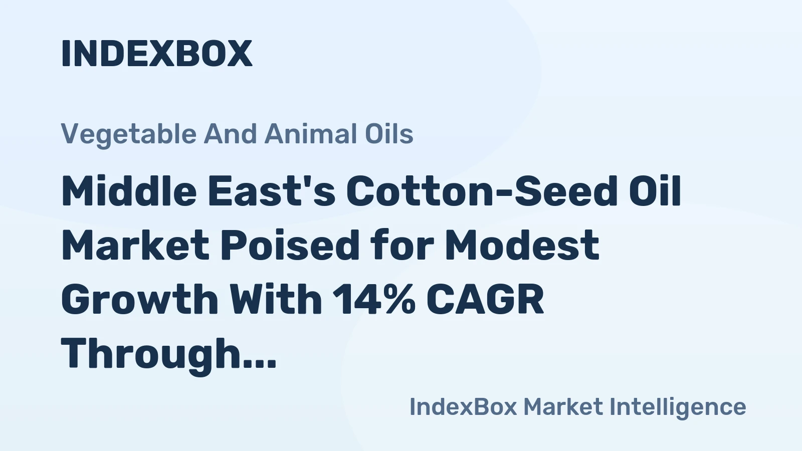 Middle East's Cotton-Seed Oil Market Poised for Modest Growth With 14% CAGR Through 2035