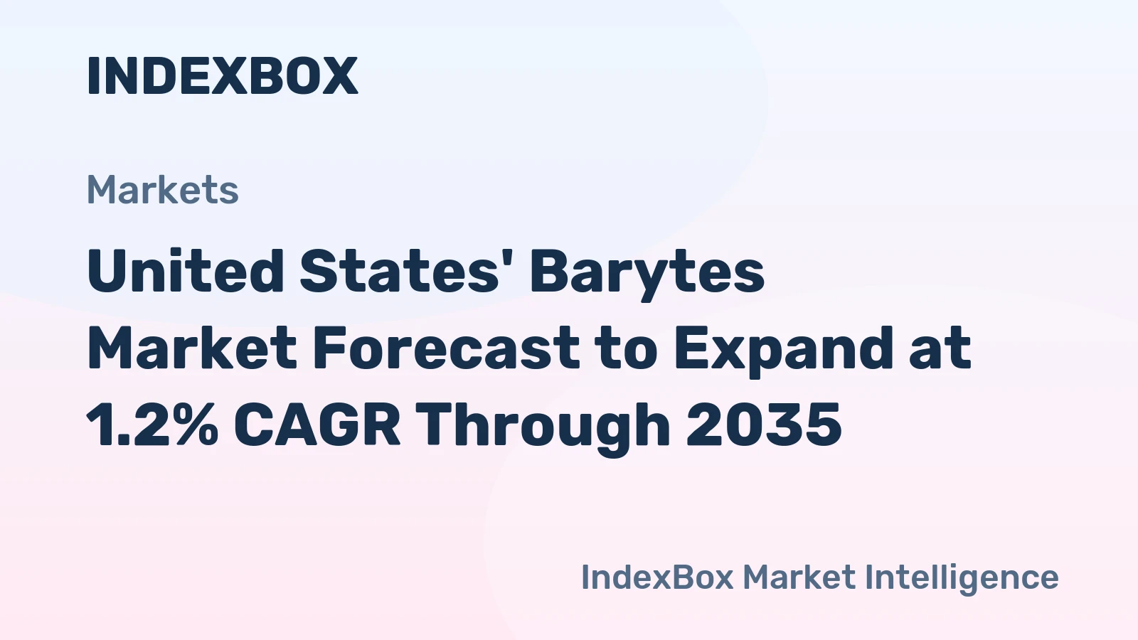 United States' Barytes Market Forecast to Expand at 1.2% CAGR Through 2035