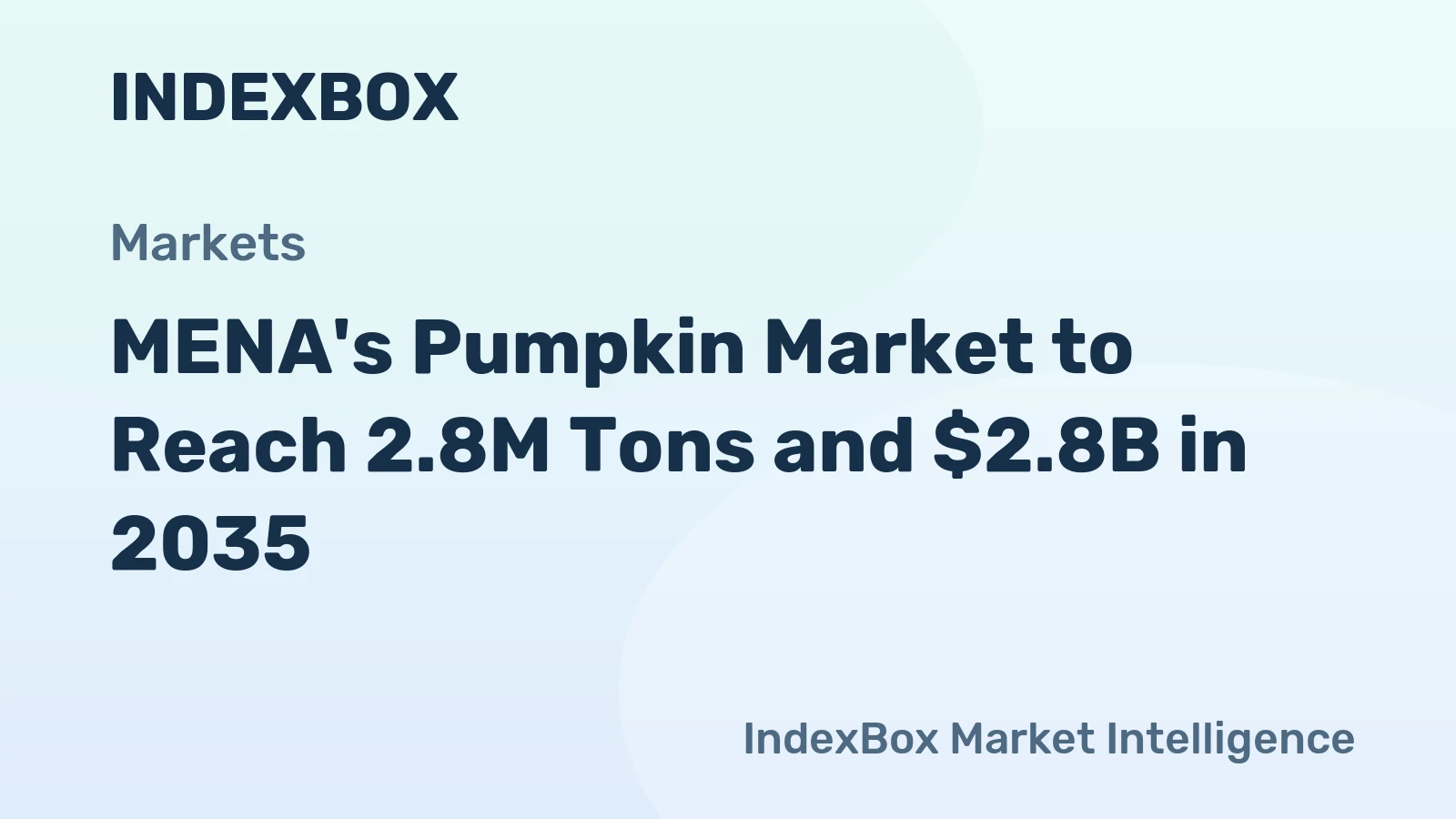 MENA's Pumpkin Market to Reach 2.8M Tons and $2.8B in 2035