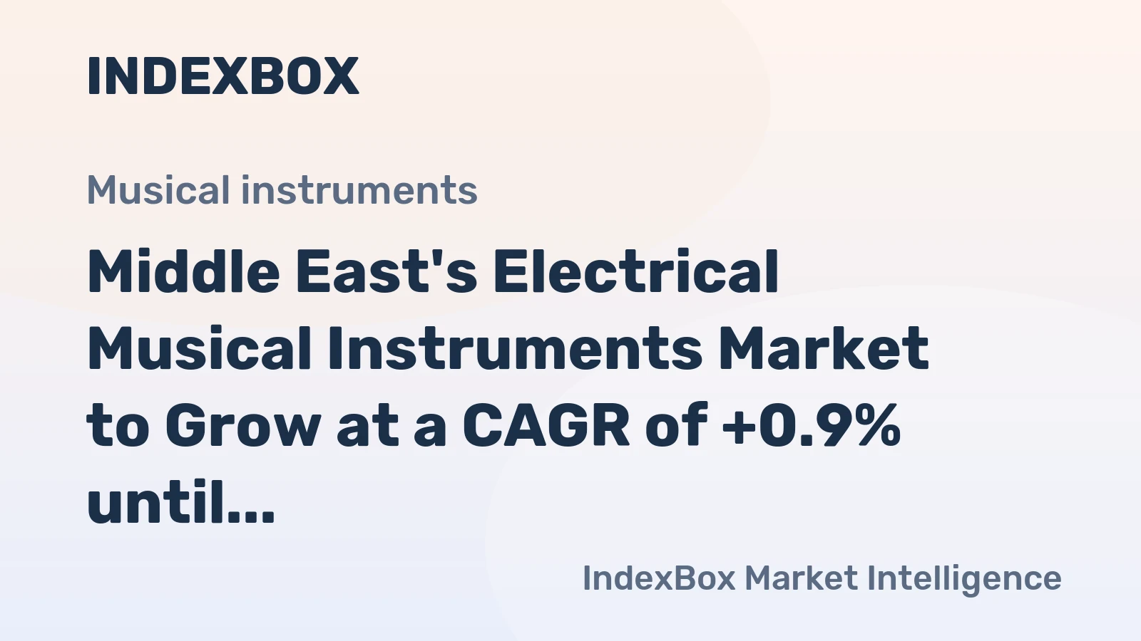 Middle East's Electrical Musical Instruments Market to Grow at a CAGR of +0.9% until 2035, Reaching 633K Units