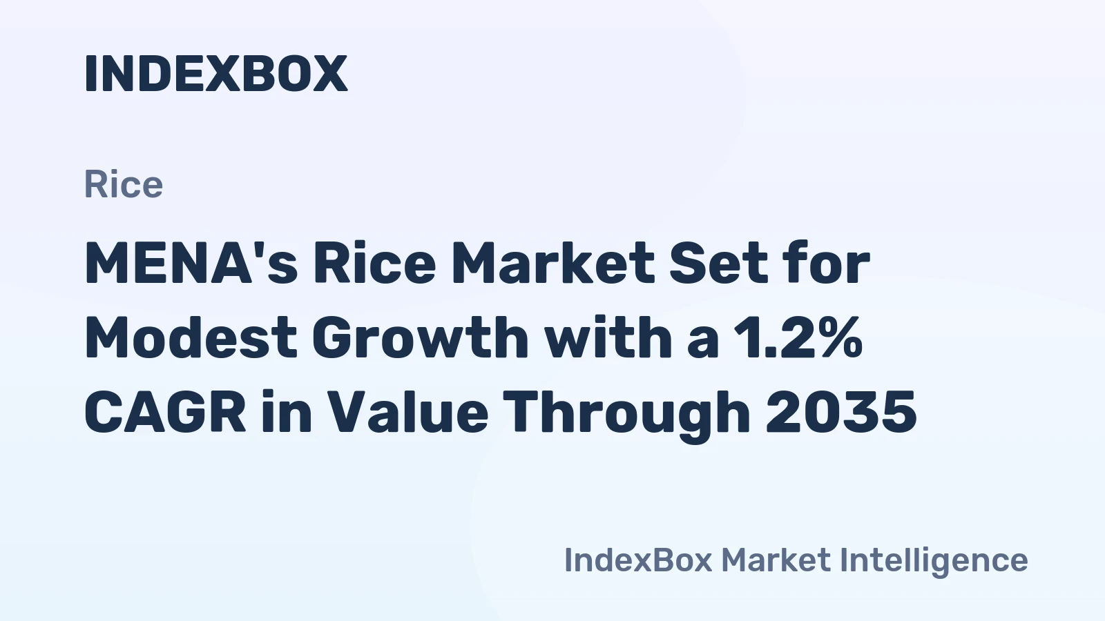 MENA's Rice Market Set for Modest Growth with a 1.2% CAGR in Value Through 2035